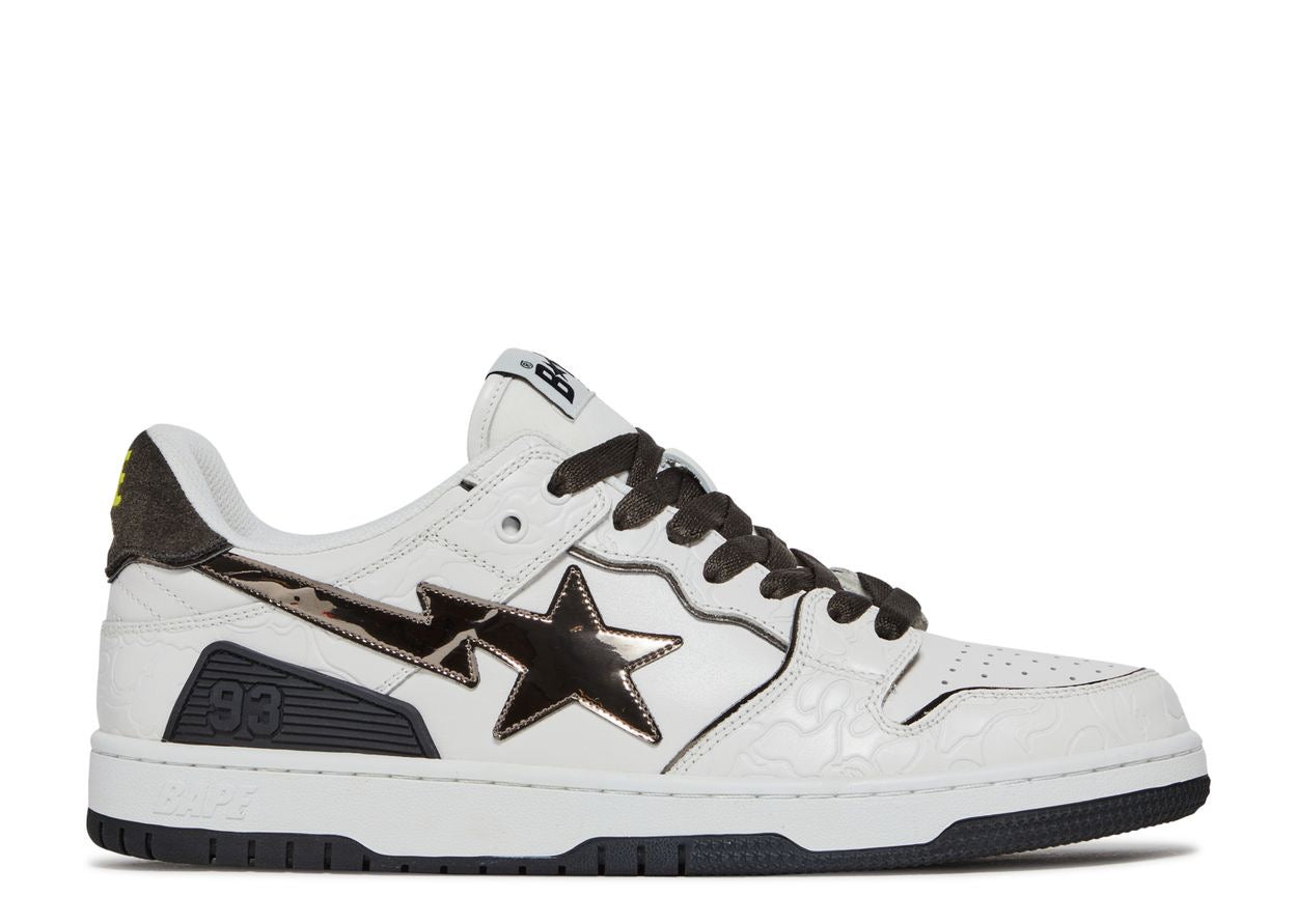 BAPE STA SK8 WHITE METALLIC SILVER – KITSUNE HYPE DEPT